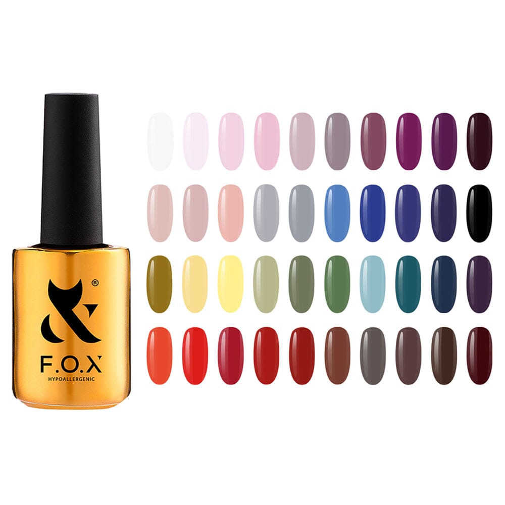 F.O.X Spectrum 001-040 – Set of 40, 14 ml + Free Nail Swatch Sticks – F ...