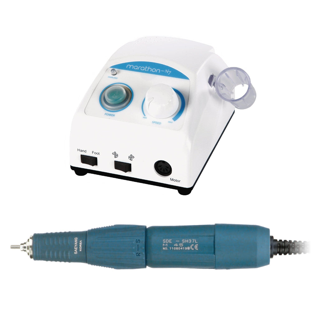 Saeyang Marathon-N7 + SH37L (M45) 40k RPM — E-File Nail Drill Machine ...