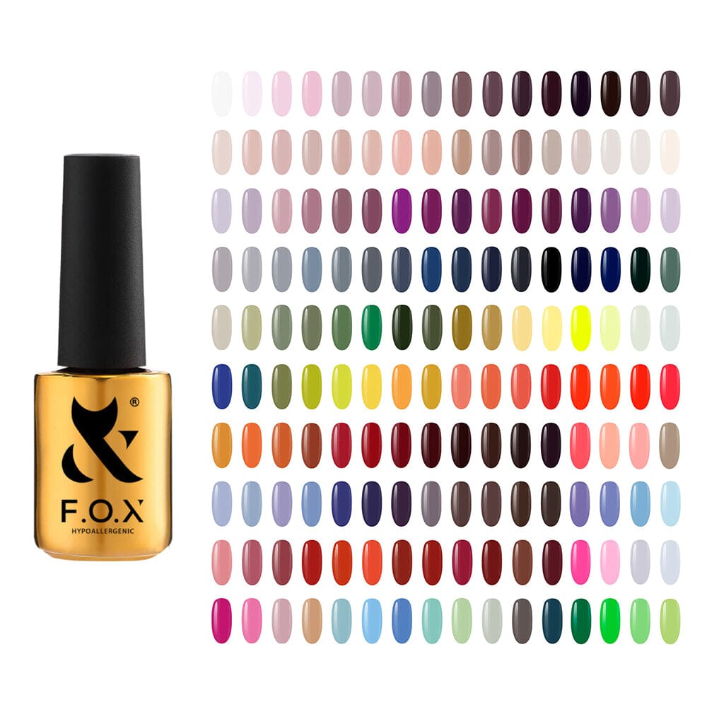 F.O.X Spectrum 001-160, 7 ml set + Free Nail Swatch Sticks – F.O.X ...